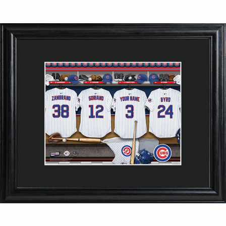 Personalized MLB Locker Room Print with Wood Frame - Executive Gift Shoppe