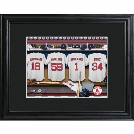 Personalized MLB Locker Room Print with Wood Frame - Executive Gift Shoppe