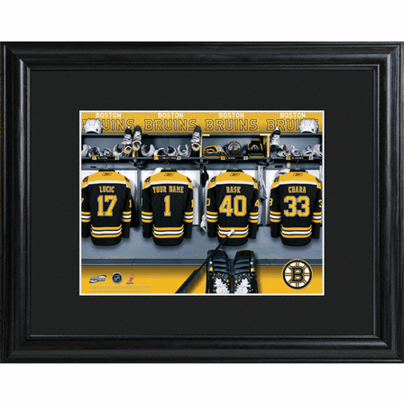 Personalized NHL Locker Room Print with Wood Frame - Executive Gift Shoppe