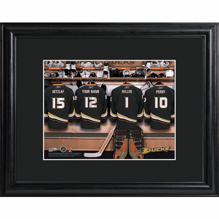 Personalized NHL Locker Room Print with Wood Frame - Executive Gift Shoppe