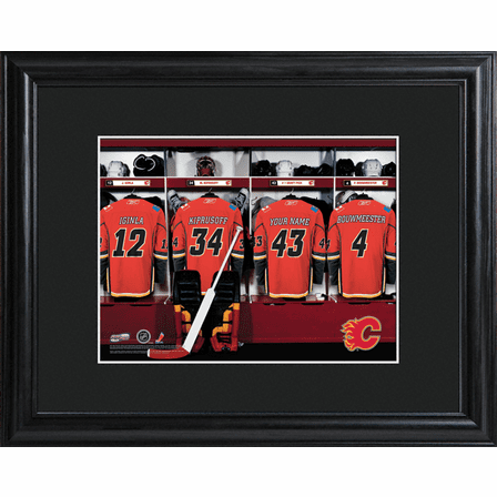 Personalized NHL Locker Room Print with Wood Frame - Executive Gift Shoppe