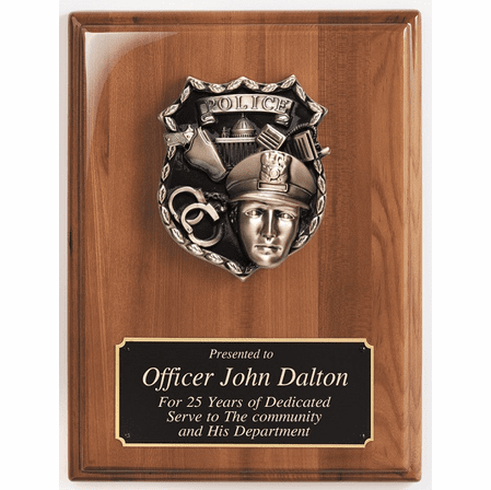 Personalized Police Emblem Plaque - Executive Gift Shoppe