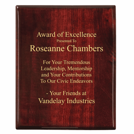 Personalized Premium Rosewood Plaque - Executive Gift Shoppe