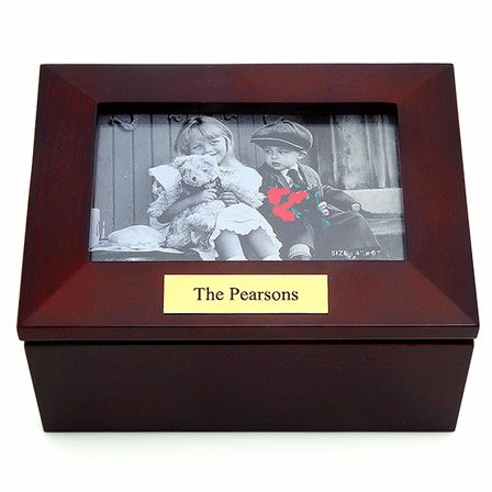 Personalized Treasure Box With Framed Lid - Executive Gift Shoppe