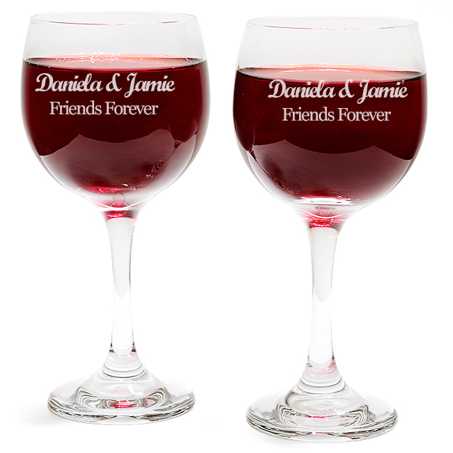 Personalized Wine Glass Set of 2 - Executive Gift Shoppe