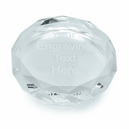 Premier Crystal Round Paper Weight - Executive Gift Shoppe