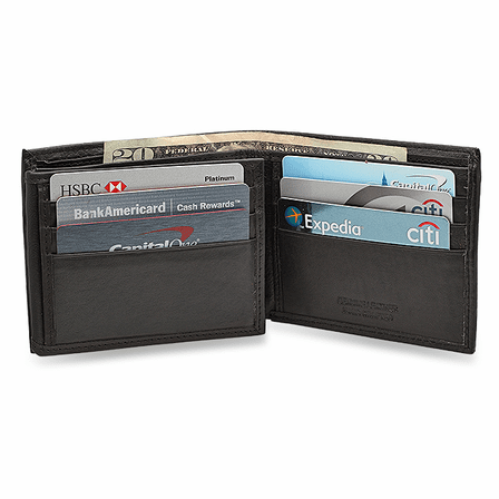 RFID Blocking Secret Compartment Wallet With Side ID Flap - Executive ...