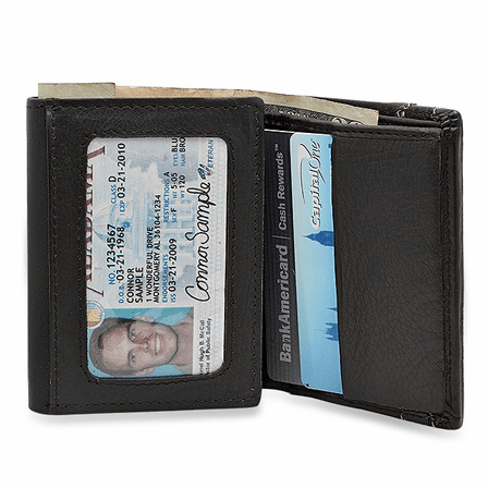 RFID Blocking Trifold Wallet With ID Flap - Executive Gift Shoppe