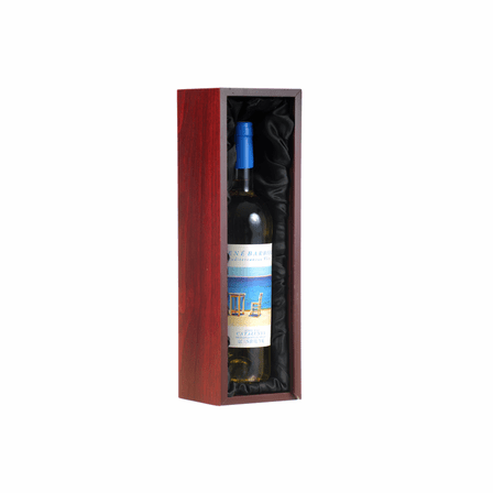Rosewood Single Bottle Wine Box with See-Through Lid - Executive Gift ...