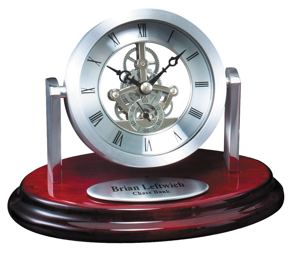 Rotating Skeleton Dial Desk Clock - Executive Gift Shoppe