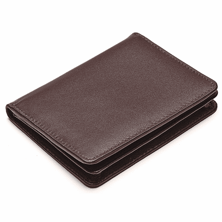 Snap Closure Leather Card Case Wallet - Free Personalization ...