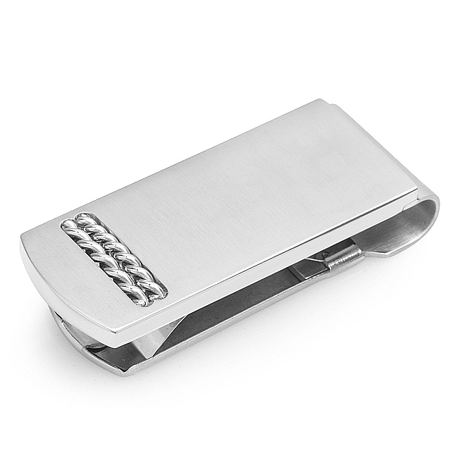 Static Collection Engraved Spring Loaded Money Clip - Executive Gift Shoppe