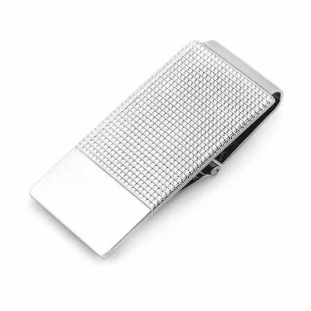 Sterling Silver Textured Money Clip with Hinged Grip - Executive Gift ...