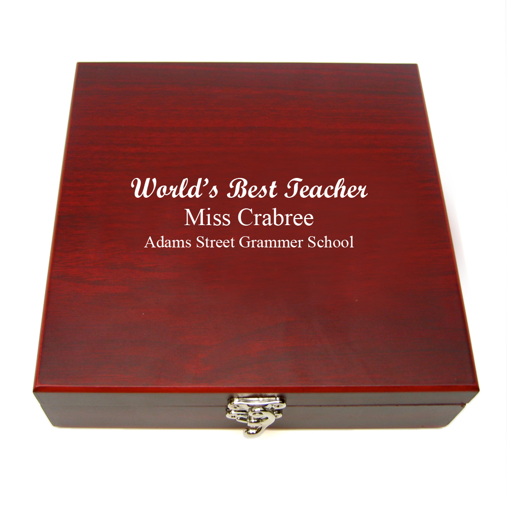 Personalized World's Best Teacher Flask & Gaming Set - Executive Gift ...