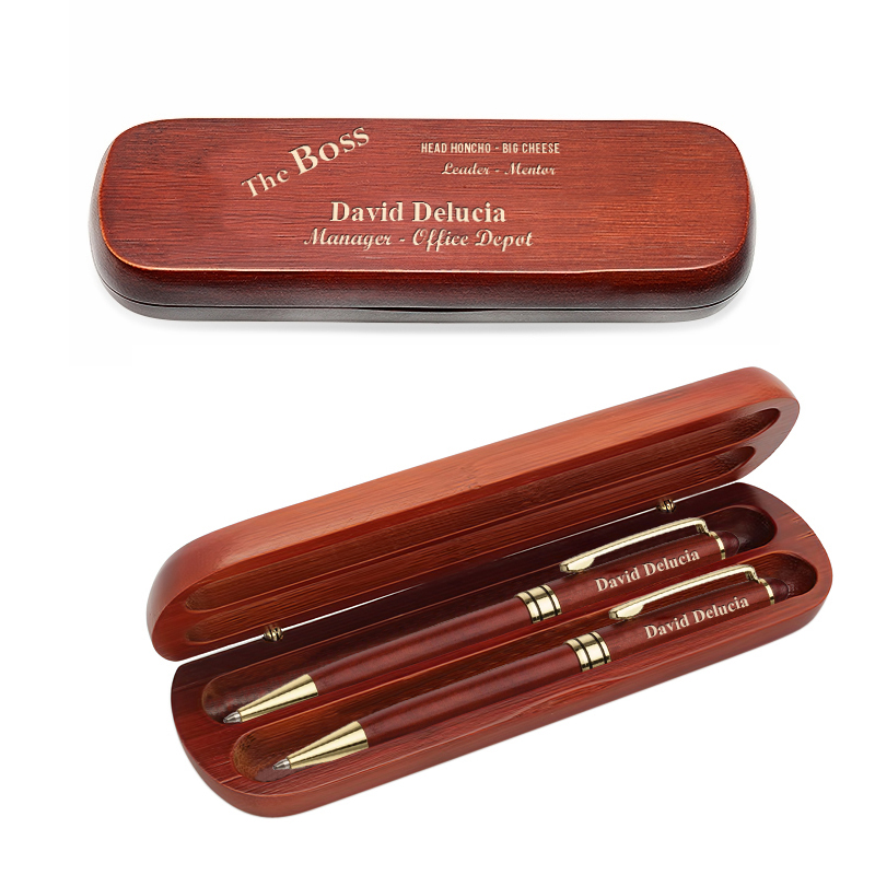 The Boss Rosewood Dual Pen Set - Executive Gift Shoppe