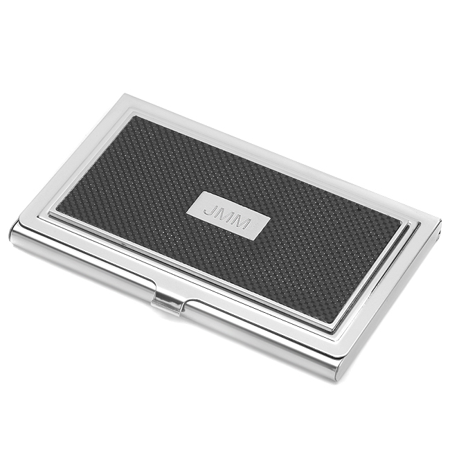 The Carbon Stainless Steel Business Card Case - Executive Gift Shoppe