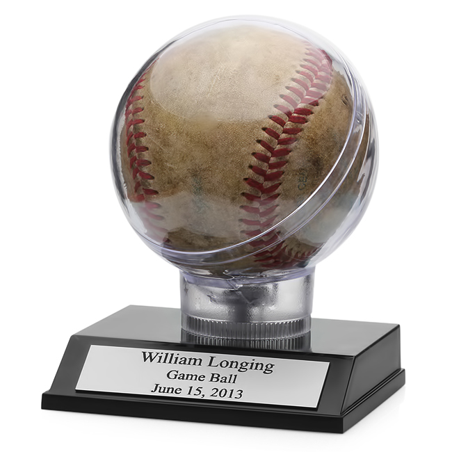 The Game Ball Personalized Baseball Holder - Executive Gift Shoppe