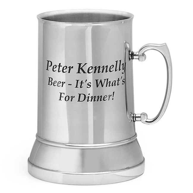 The Tall Boy 34 Ounce Personalized Steel Beer Mug - Executive Gift Shoppe
