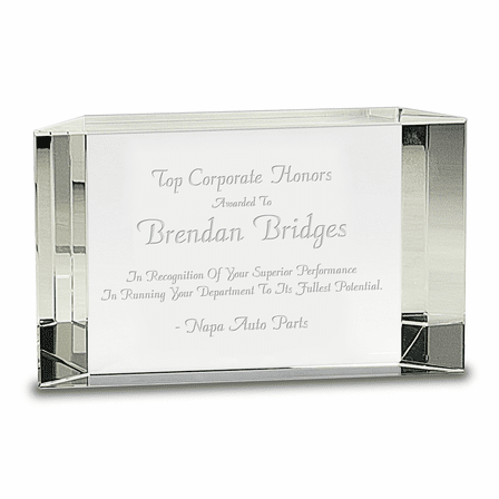 Classic Personalized Crystal Award - Executive Gift Shoppe