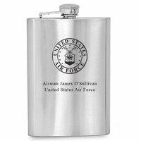 US Air Force Engraved Flask & Gaming Set - Executive Gift Shoppe