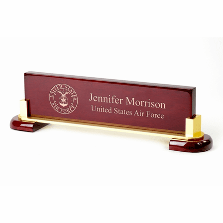 US Air Force Desktop Walnut Name Bar - Executive Gift Shoppe