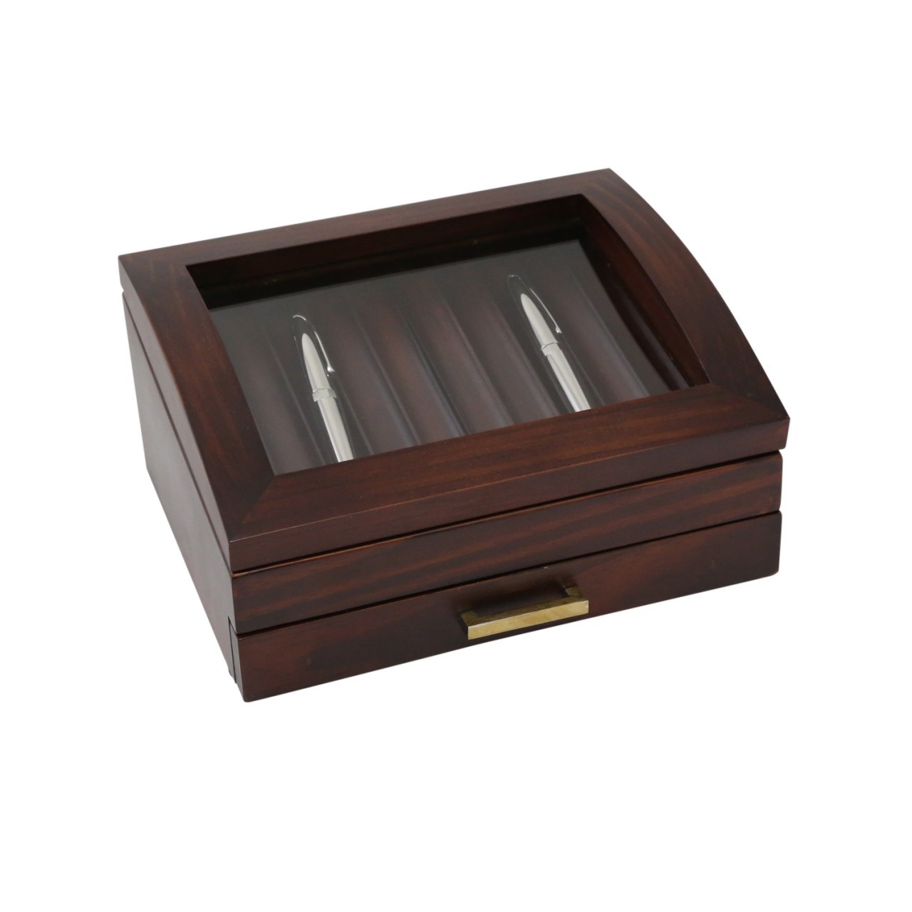 Walnut Wood 19 Pen Box - Executive Gift Shoppe