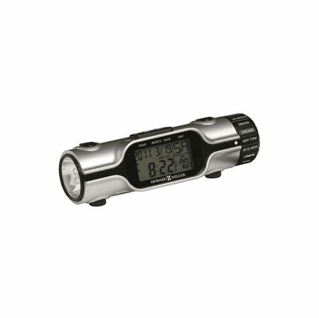 World Time Travel Alarm Clock & Flashlight by Howard Miller - Executive ...