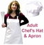 * Adult Chef's Hat and Apron Combo