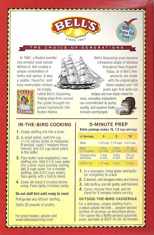 Bell's Ready-Mixed Stuffing 12 oz.