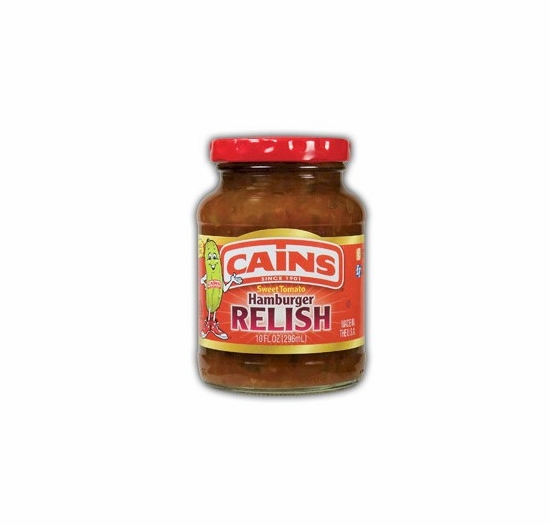 Cains Sweet Tomato Hamburger Relish 10 oz.