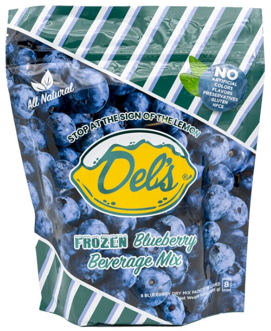 Del's Frozen Blueberry Beverage Mix 8-packets