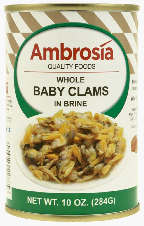 Ambrosia Whole Baby Clams 10 oz.