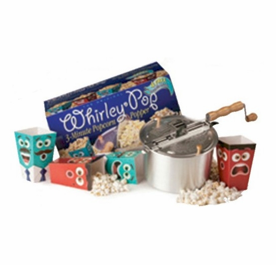Original Whirley Pop Popcorn Popper with 4 Free Popcorn Tubs