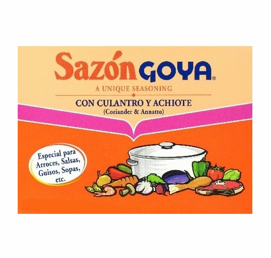 Sazon Goya Con Culantro Y Achiote Seasoning 3.52 oz.