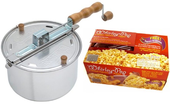 Whirley-Pop Stovetop Popcorn Popper Original Silver
