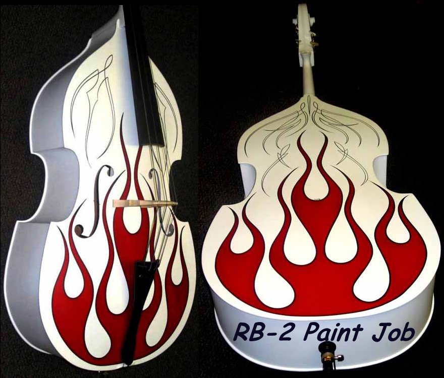 Rb 2 Custom Rockabilly Upright Bass With Flames