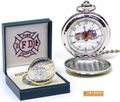 Firefighter Themed Pocket Watch and Award Clocks
