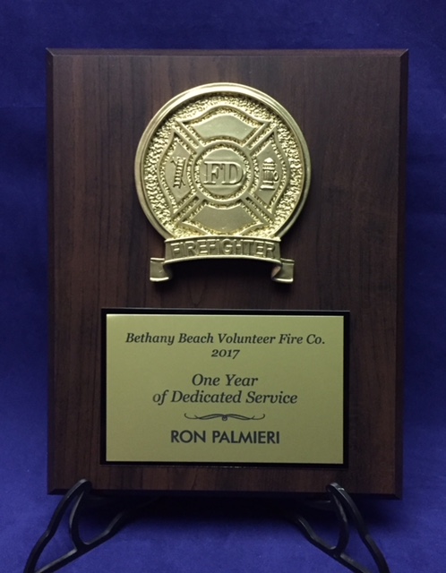 Firefighter Plaque - Appreciation and Recognition