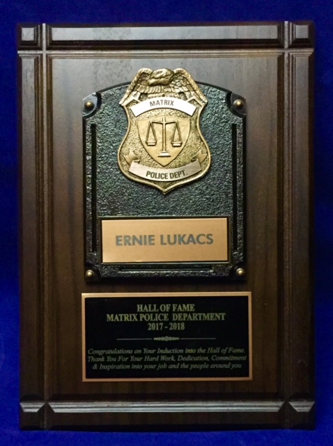Law Enforcement Legend Plaque