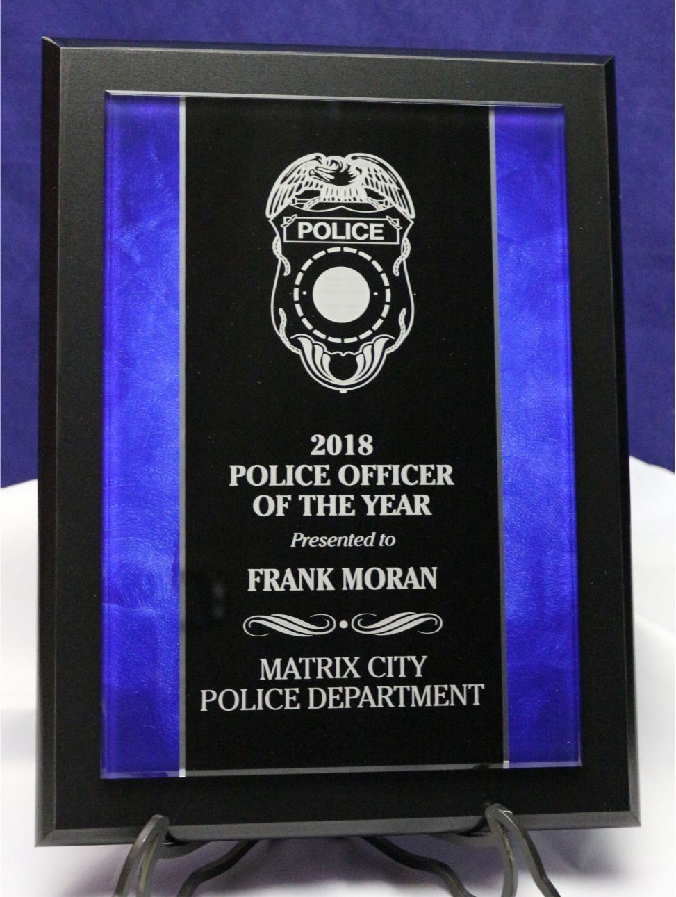 Police/EMS Plaque w/Acrylic Plate