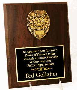 Police Officer Plaques Engraved