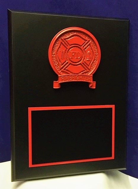 Red Medallion Firefighter Plaque