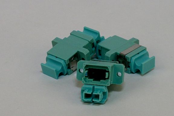 Adapter MPO-MPO, 10GB OM3, Aqua, SC Footprint
