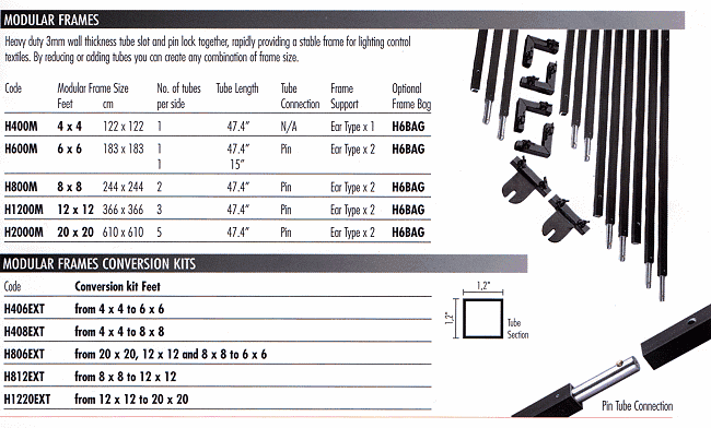Avenger 8x8 Modular Frame H800M - BarnDoor Lighting