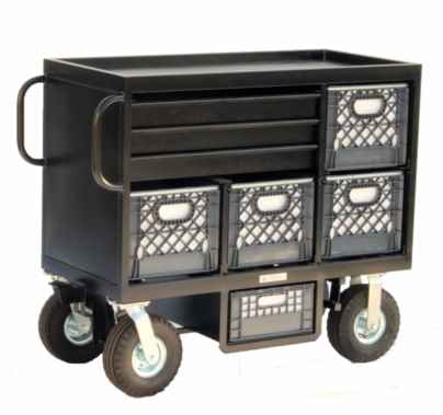 BackStage Equipment 4 Crate Horizontal Mini Cart SB-04H-MINI