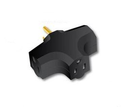 Black Cube Tap Lex Triple 3 Way Edison Black - BarnDoor Lighting