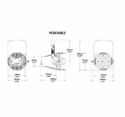 ETC D22 Lustr+ LED Par Light Portable - BarnDoor Lighting