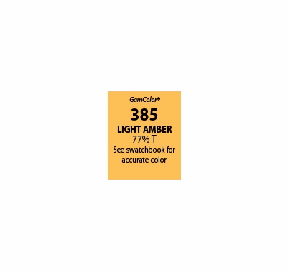 GAM GamColor 385 Light Amber Lighting Gel Filter Sheet 20"x24 ...