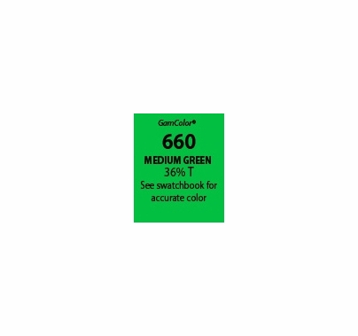 GAM GAMcolor 660 Medium Green Lighting Gel Filter Sheet 20"x24 ...