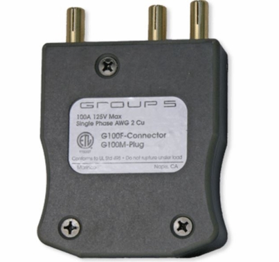 Lex 100A 120VAC Male Bates Connector 100 Amp - BarnDoor